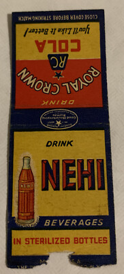Vintage Royal Crown Cola Nehi Ad Matchbook Cover L0450 | eBay