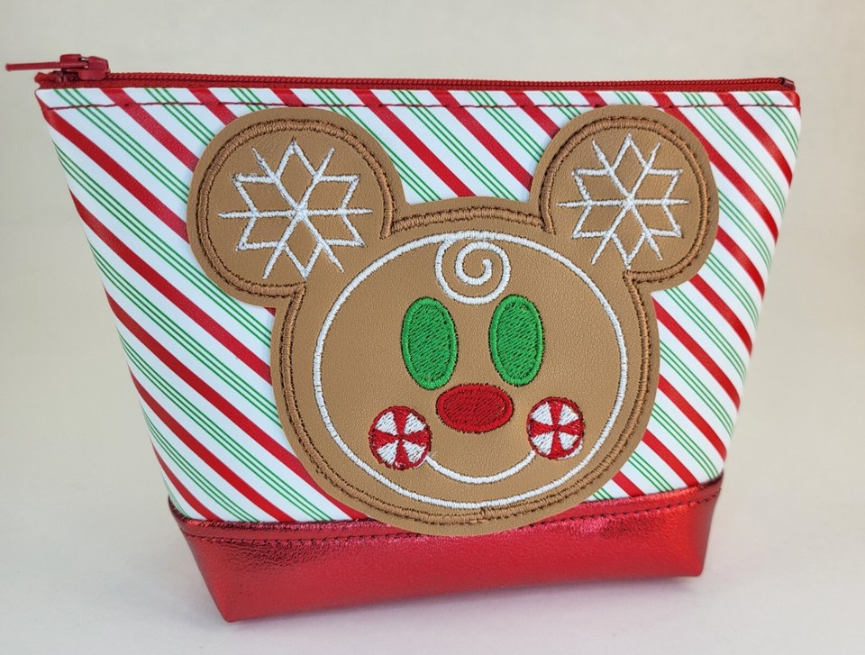 OOAK Disney Mickey Mouse Gingerbread Christmas Holiday cosmetic bag ...
