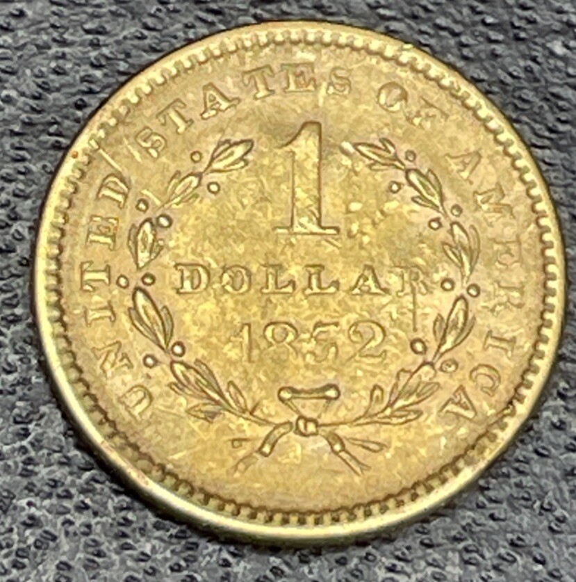 1852 Type 1 G$1 Liberty Head Gold Dollar in AU Condition | eBay