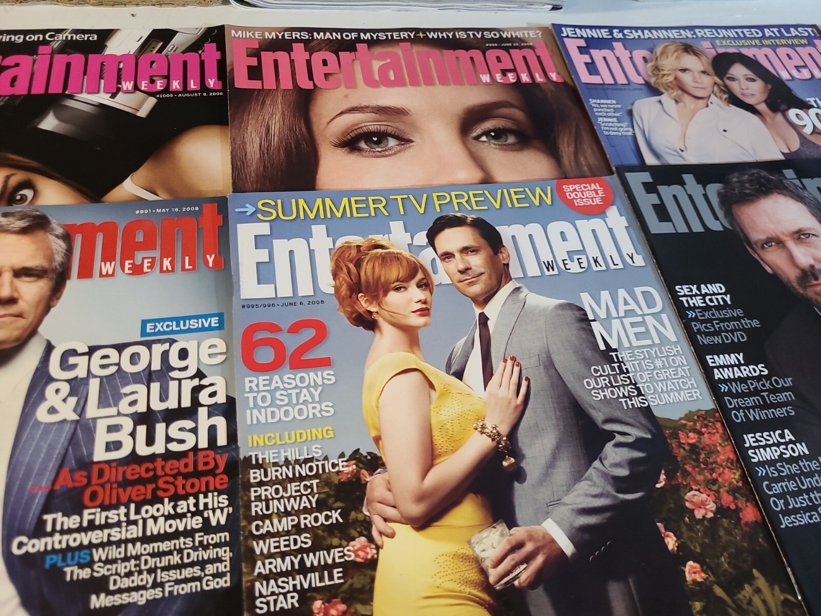 Lot of 17 ENTERTAINMENT WEEKLY Magazines (2008) HOUSE, Gossip Girl ...