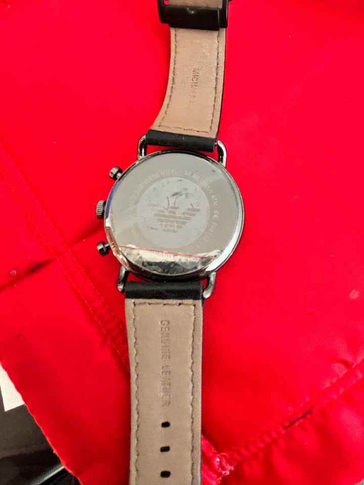 New Emporio Armani Chronograph Date quartz Men watch AR11141 Brown Dial ...