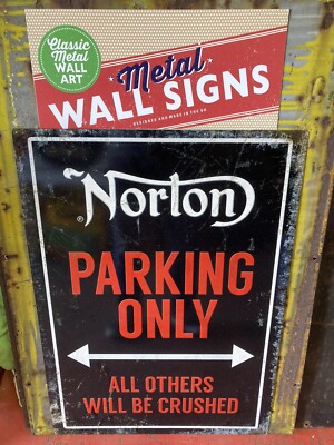 XL Metal Wall Sign Norton | eBay UK