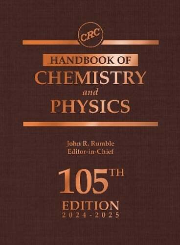 CRC Handbook of Chemistry and Physics by John Rumble: New 9781032655628 ...