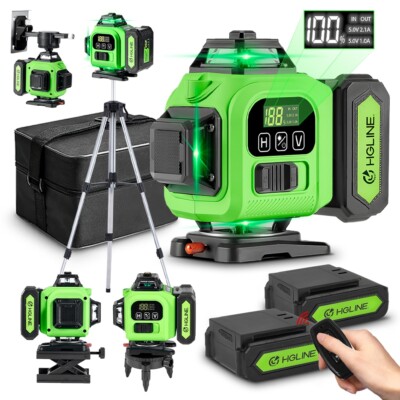 Laser Level Self Leveling with Tripod 4x360° 16 Line Laser for ...
