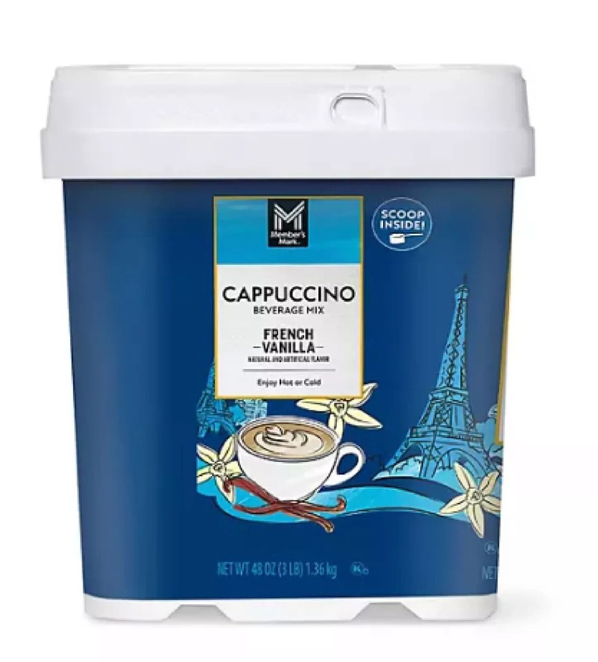 3 Pack - Member'S Mark French Vanilla Cappuccino Beverage Mix, 48 Oz ...