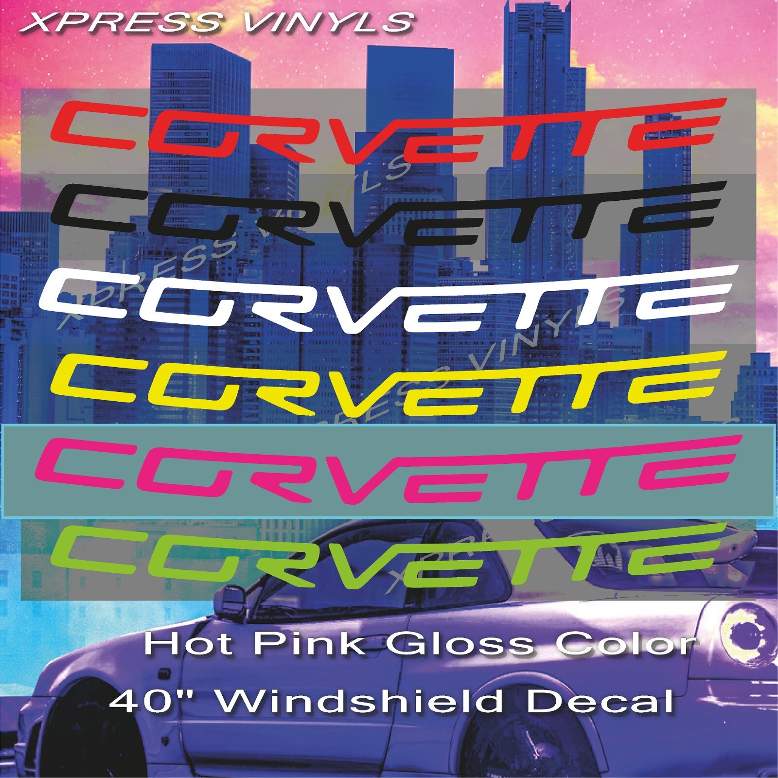 Chevy Corvette Windshield Vinyl Decal Sticker Banner | eBay