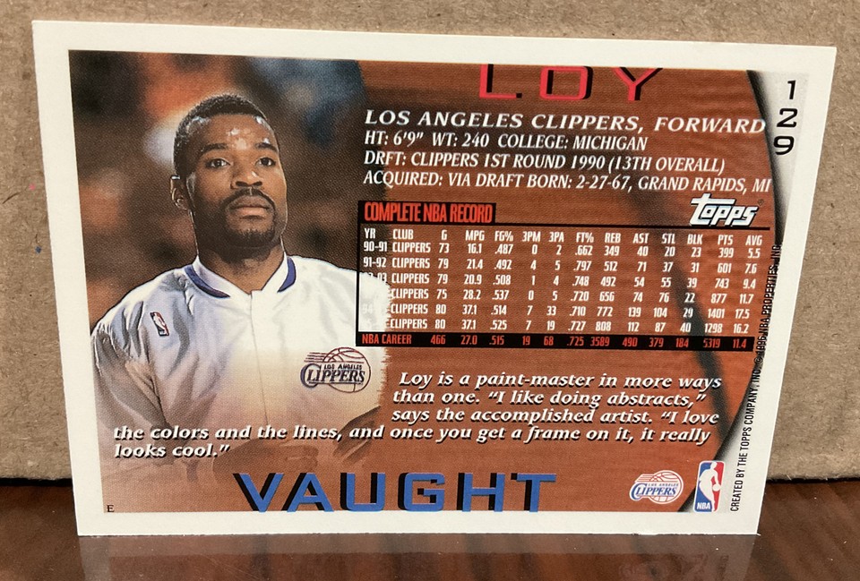 LOY VAUGHT 1997 TOPPS STARTING LINEUP CARD - LOS ANGELES CLIPPERS | eBay