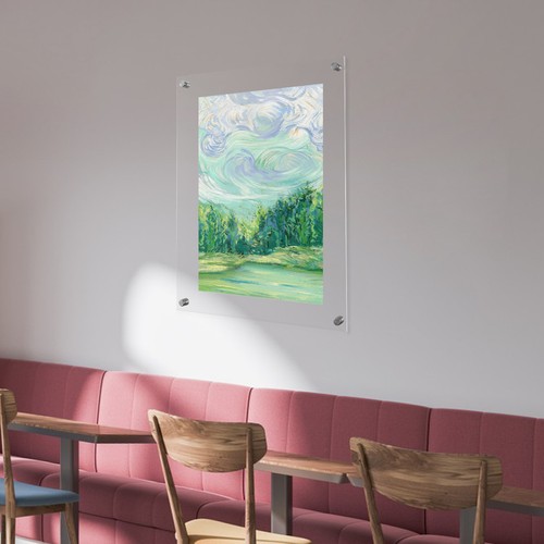 Acrylic Picture Frame 3mm Thickness Wall-mounted Clear Acrylic Photo ...