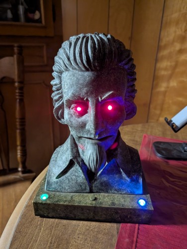 Gemmy Animated Animatronic Talking 12” Head Bust Statue Motion Sensor ...