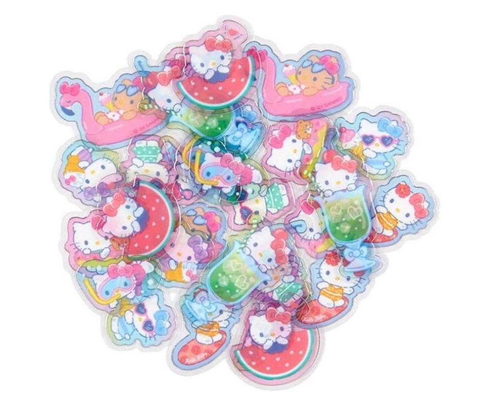 Sanrio Hello Kitty Mini Clear Stickers Summer Popsicle Decal Flakes US ...