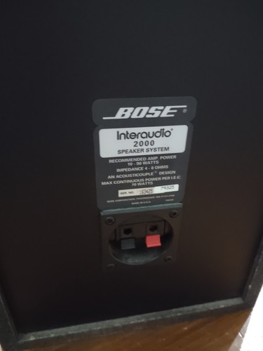 Bose Interaudio 2000 2-Way Bass Reflex Stereo Speakers Set Of Two | eBay