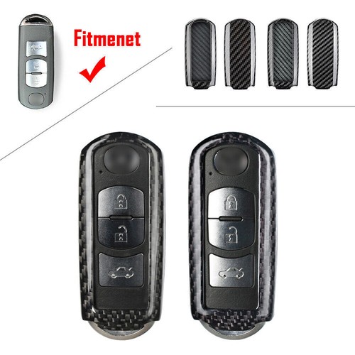 Carbon Fiber Remote Key Shell Cover Case For Mazda 2 3 5 6 CX-3 CX-5 CX ...