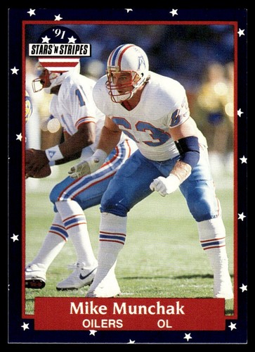 1991 Fleer Stars and Stripes Mike Munchak Houston Oilers #24 | eBay