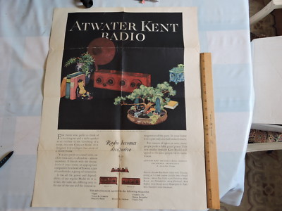 Orig 1925 Atwater Kent Advertisement Ad 19x25 Radio | eBay