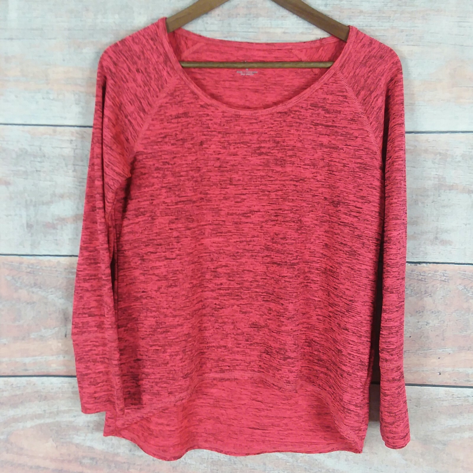BCG Women's Red Black High-Low Activewear Athletic Sports Long Sleeve ...