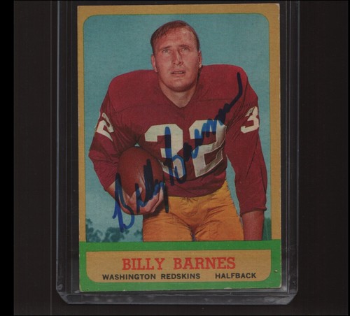 BILLY BARNES AUTHENTIC AUTOGRAPHED FOOTBALL CARD - 1963 TOPPS | eBay