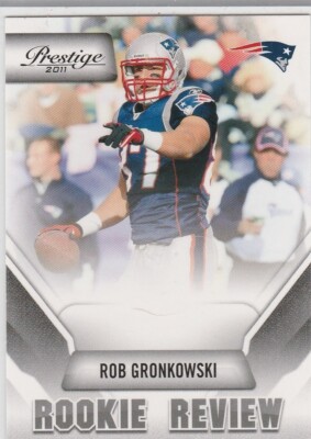 ROB GRONKOWSKI Prestige GRONK ROOKIE Review Football Card New England ...