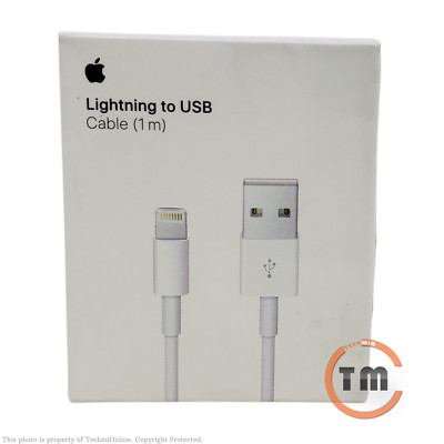 Apple 1M (3.3') USB Type-A to Lightning Charging Cable Genuine A1480 ...