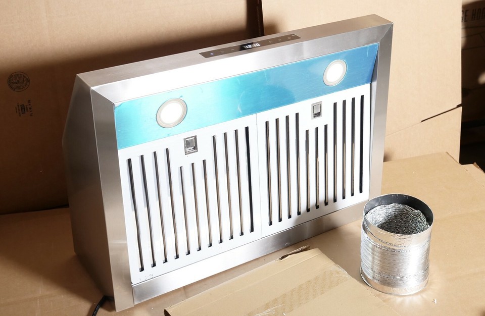 30 in Under Cabinet Kitchen Stove Hood (OPEN BOX) Stainless Steel ...