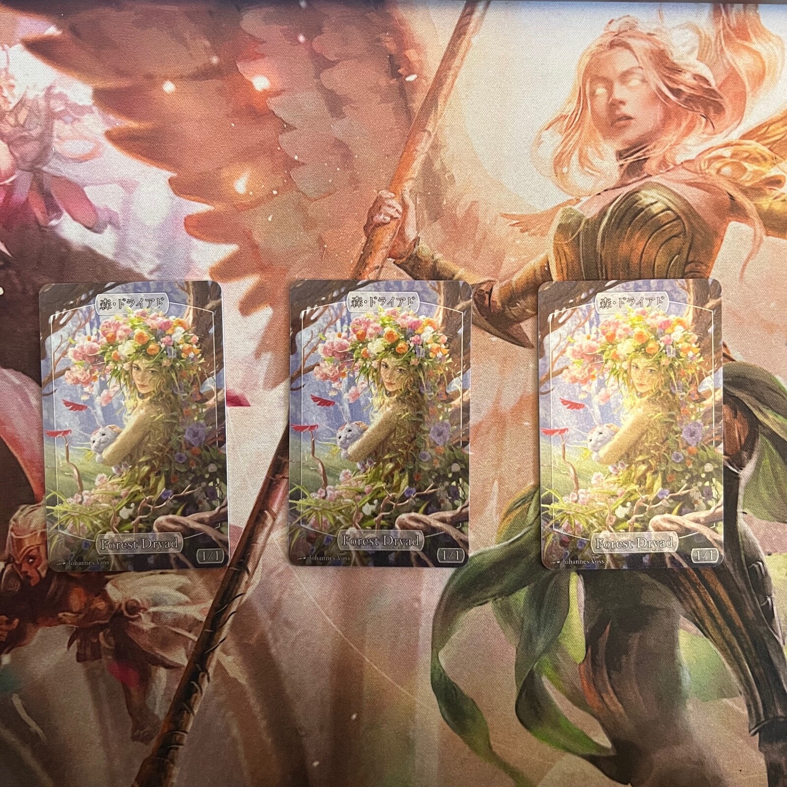 MtG Forest Dryad Sparkly Token - Johannes Voss NEW Magic the Gathering ...