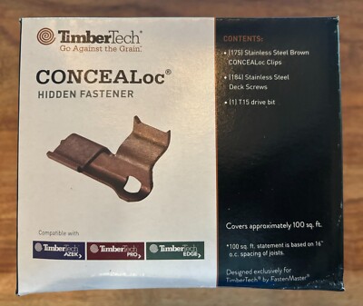 TimberTech - CONCEALoc Hidden Fastener - 175pc 100sq. ft - New In Box ...