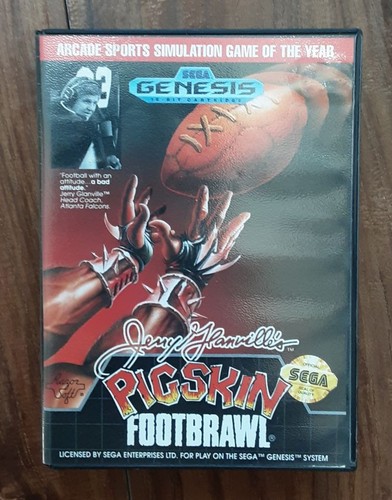 Sega Genesis - Jerry Glanville's Pigskin Footbrawl Complete with manual ...