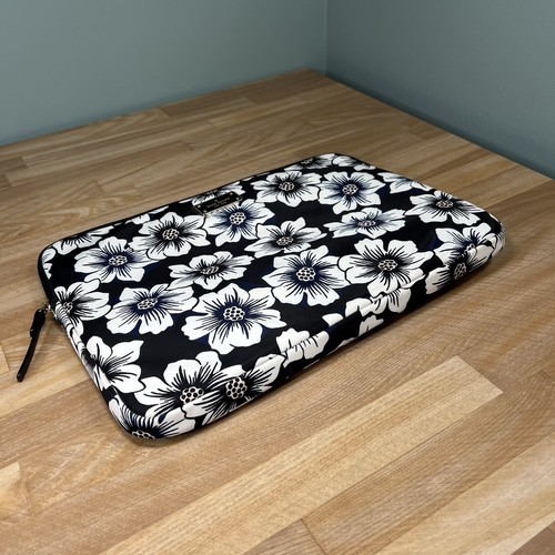 KATE SPADE New York Laptop Sleeve Floral Black 13.5"x10"x1" Padded ...