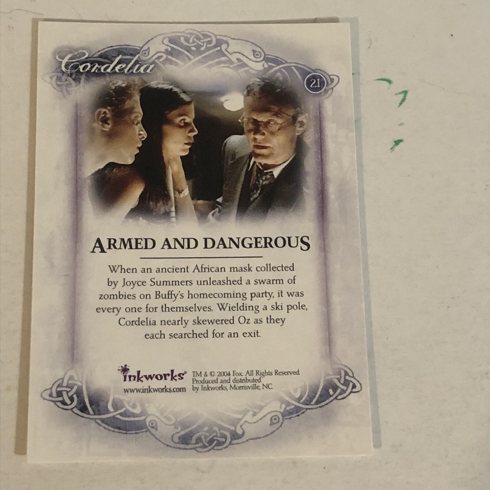 Buffy The Vampire Slayer Trading Card Women Of Sunnydale #21 Charisma ...
