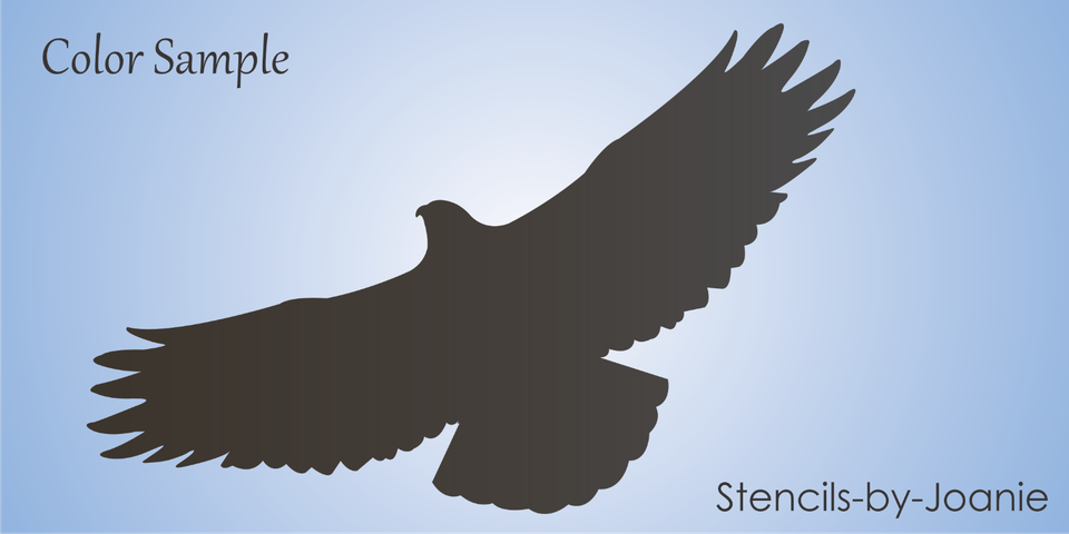 Stencil 16" Flying Eagle Hawk Bird Rustic Mountain Soar Sky Lodge Cabin ...