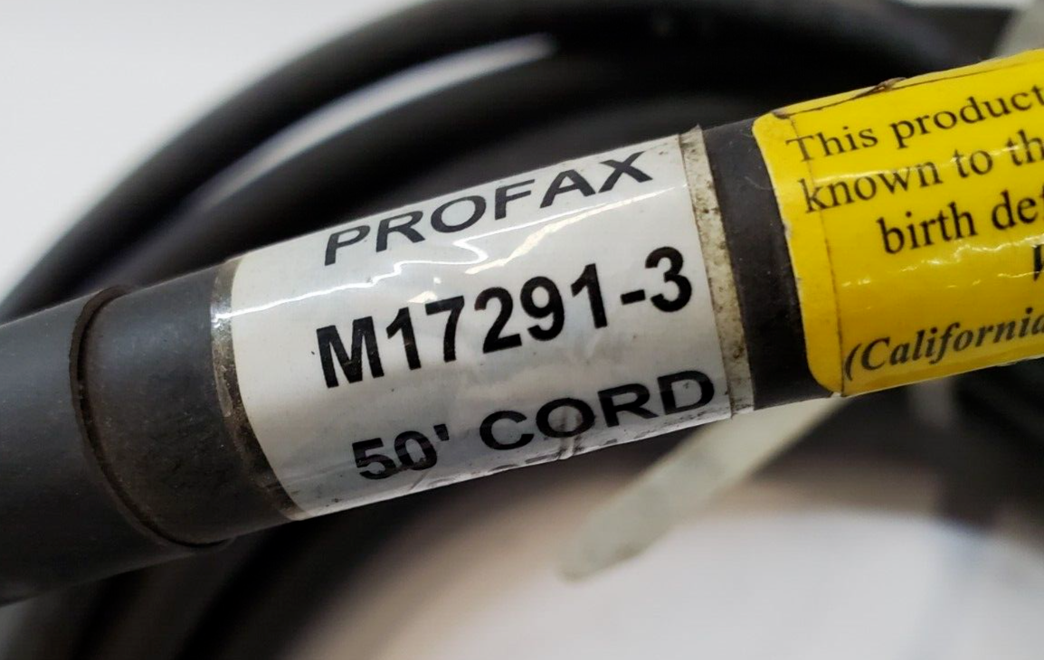 PROFAX M17291-3 INTERCONNECTING CABLE 50' CORD 6/27/12 14 POINT MALE ...