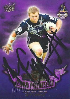 Signed 2009 MELBOURNE STORM NRL Premiers Card RYAN HINCHCLIFFE | eBay ...
