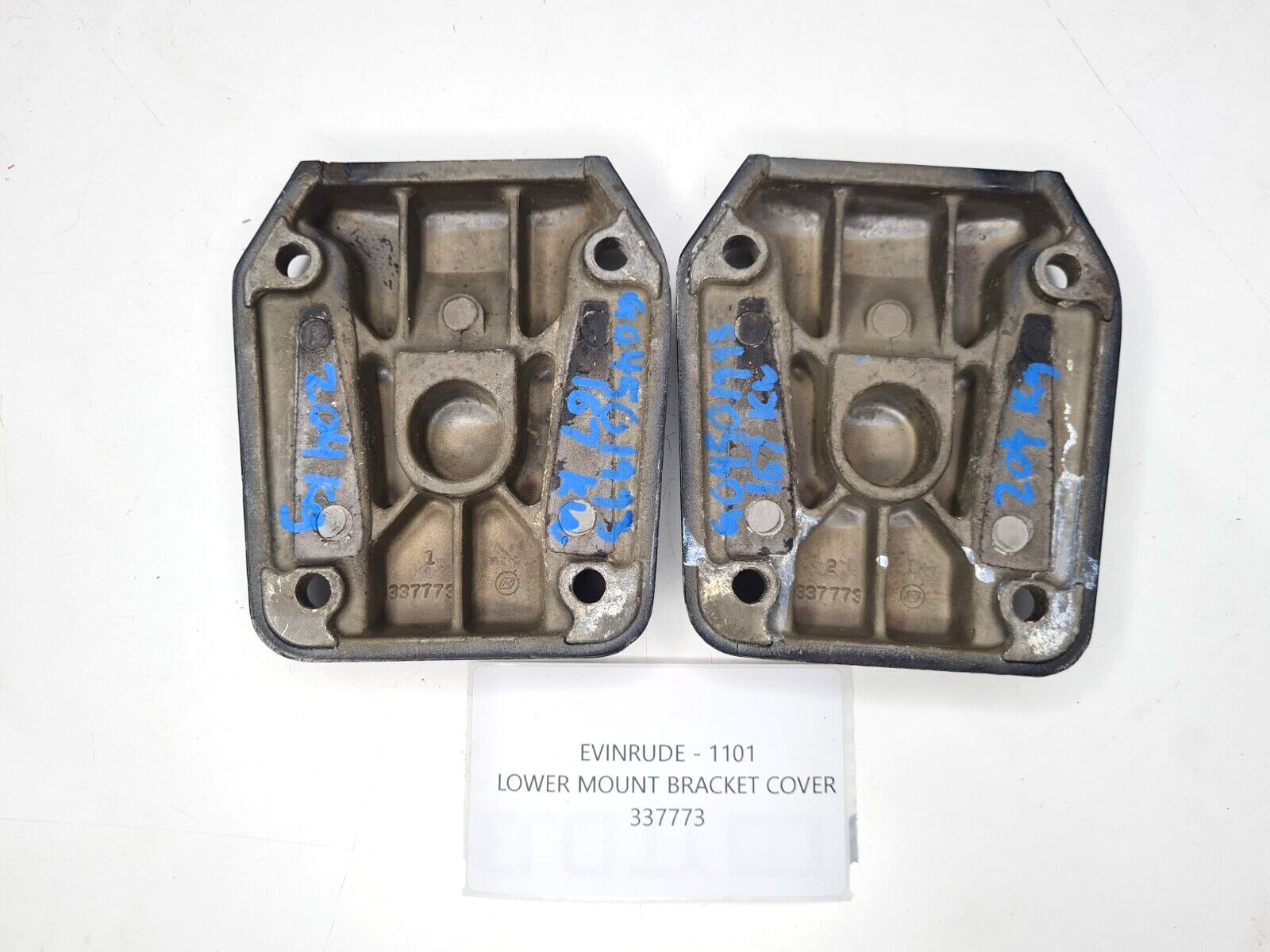OEM Johnson Evinrude Outboard Motor LOWER MOUNT BRACKET COVER PAIR 185 ...