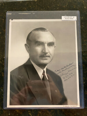 Wayne Morse, US Senator from Oregon, signed 8x10 B&W photo Fabian ...