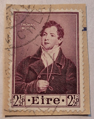 Ireland Postage ~ Thomas Moore ~ 2½ P Stamp ~ Posted ~ 1952 ~ L76 | eBay