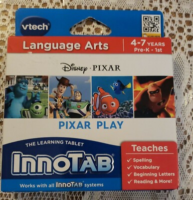 VTech InnoTab PIXAR PLAY Language Arts Game For Ages 4-7yrs Pre-K-1st ...