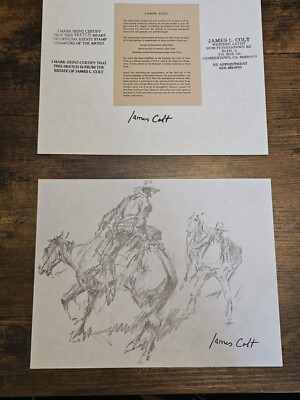 James Colt Western Cowboys Sketching (10) | eBay