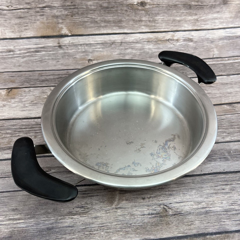 AMC Stainless Steel Cookware Sauce Saute 8” Pan Pot Double Handle | eBay