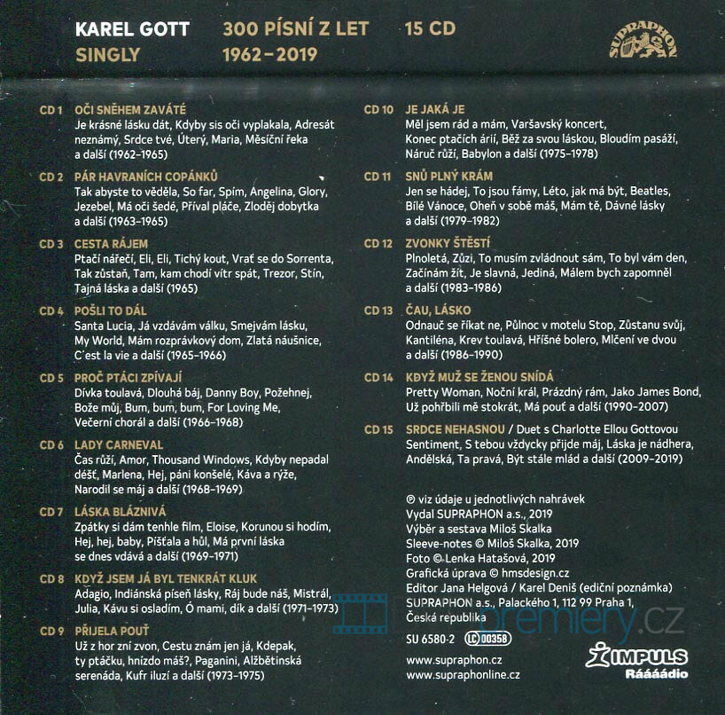 15 x CD Karel Gott - Singly / 300 songs from 1962-2019 | eBay