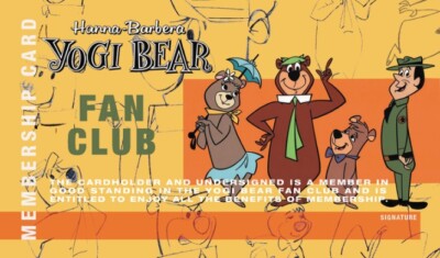 YOGI FAN CLUB MEMBERSHIP CARD - VINTAGE FANTASY | eBay