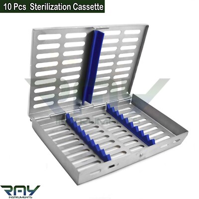 Surgical Dental Autoclave Sterilization Tray Racks Box Cassette For 10 ...