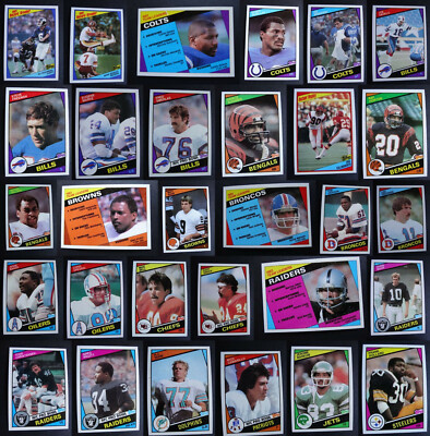 1984 Topps Football Cards Complete Your Set You U Pick From List 1-200 ...