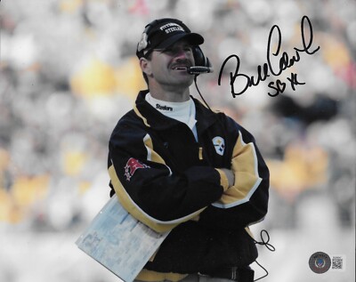 BILL COWHER Signed Autographed 8x10 Photo Beckett BAS COA Pittsburgh ...