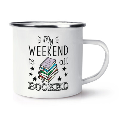 Mon Weekend Est Tout Booked Émail Tasse Blague Introvert Bookworm ...