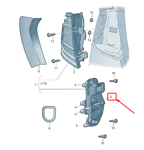 NEW SKODA OCTAVIA 5E MK3 REAR RIGHT TAILLIGHT BULB HOLDER 5E5945232 | eBay