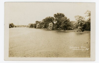 Sydenham River WALLACEBURG Chatham-Kent Ontario Canada 1935 Real Photo ...