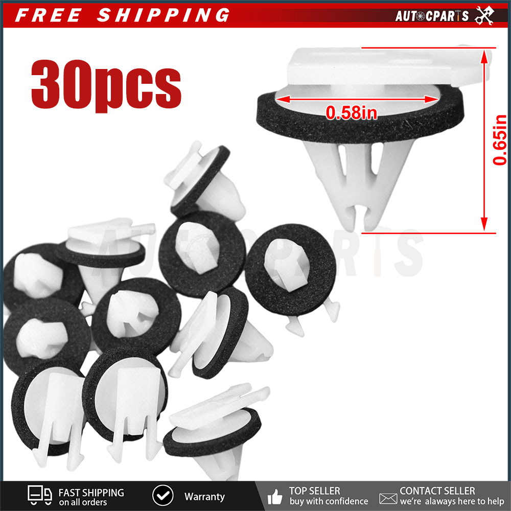 30 Moulding Clips with Sealer For GM 11611375 Cadillac Chevrolet & GMC ...