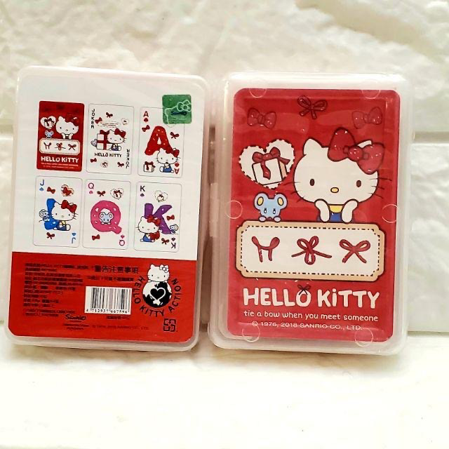 Hello Kitty Cute Playing Cards Poker Melody Plastic Case Little Twin ...