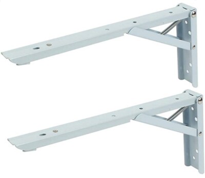 Ogrmar 2pcs 12in WHITE 90 Degree Spring Loaded Folding Support Shelf ...