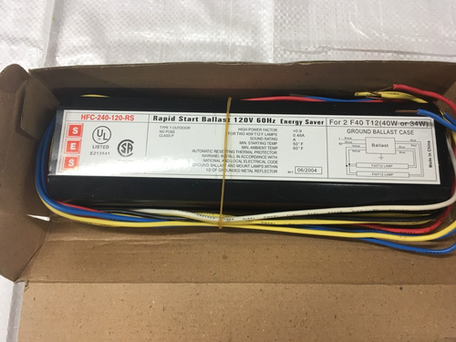 New SES F40 Ballast, 2 x F40 T12, Rapid Start, High Power, for two 40 ...