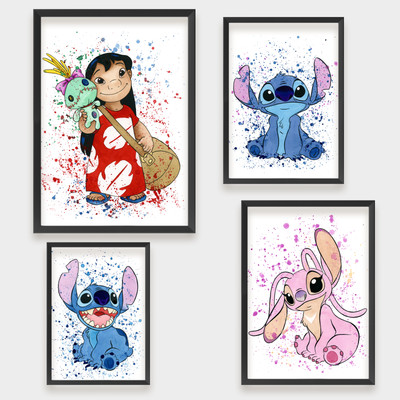 Lilo and Stitch Disney Cartoon Wall Art Poster Print Picture Home Kids ...